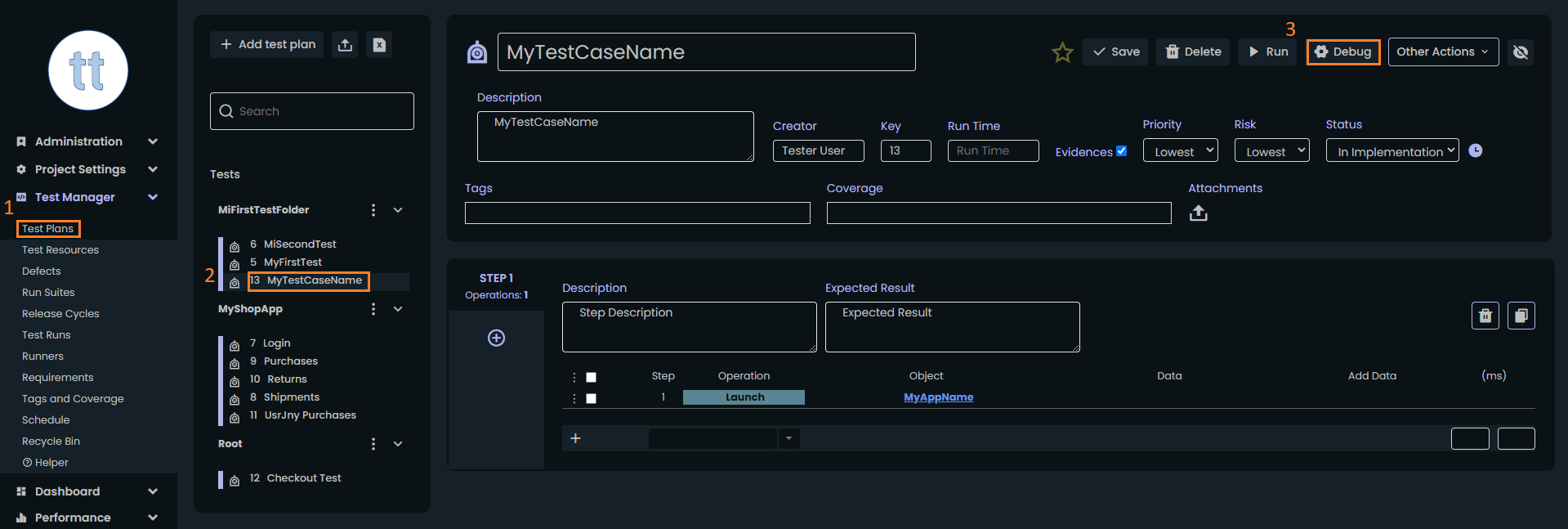 Debug and Record Mode - Getting Started - suittest